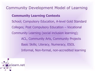 Community Development Model of Learning | PPT