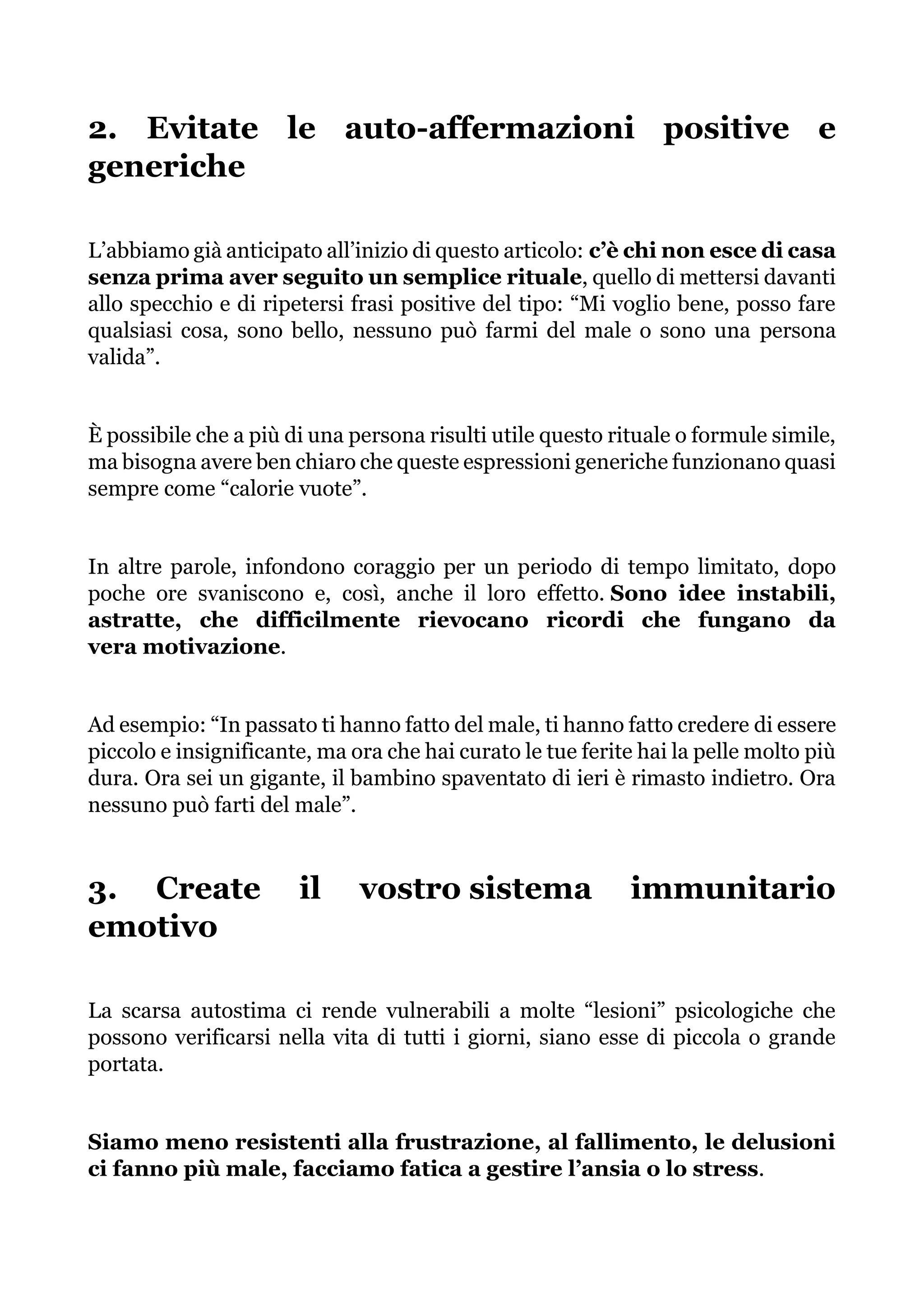 Come aumentare l'autostima | PDF