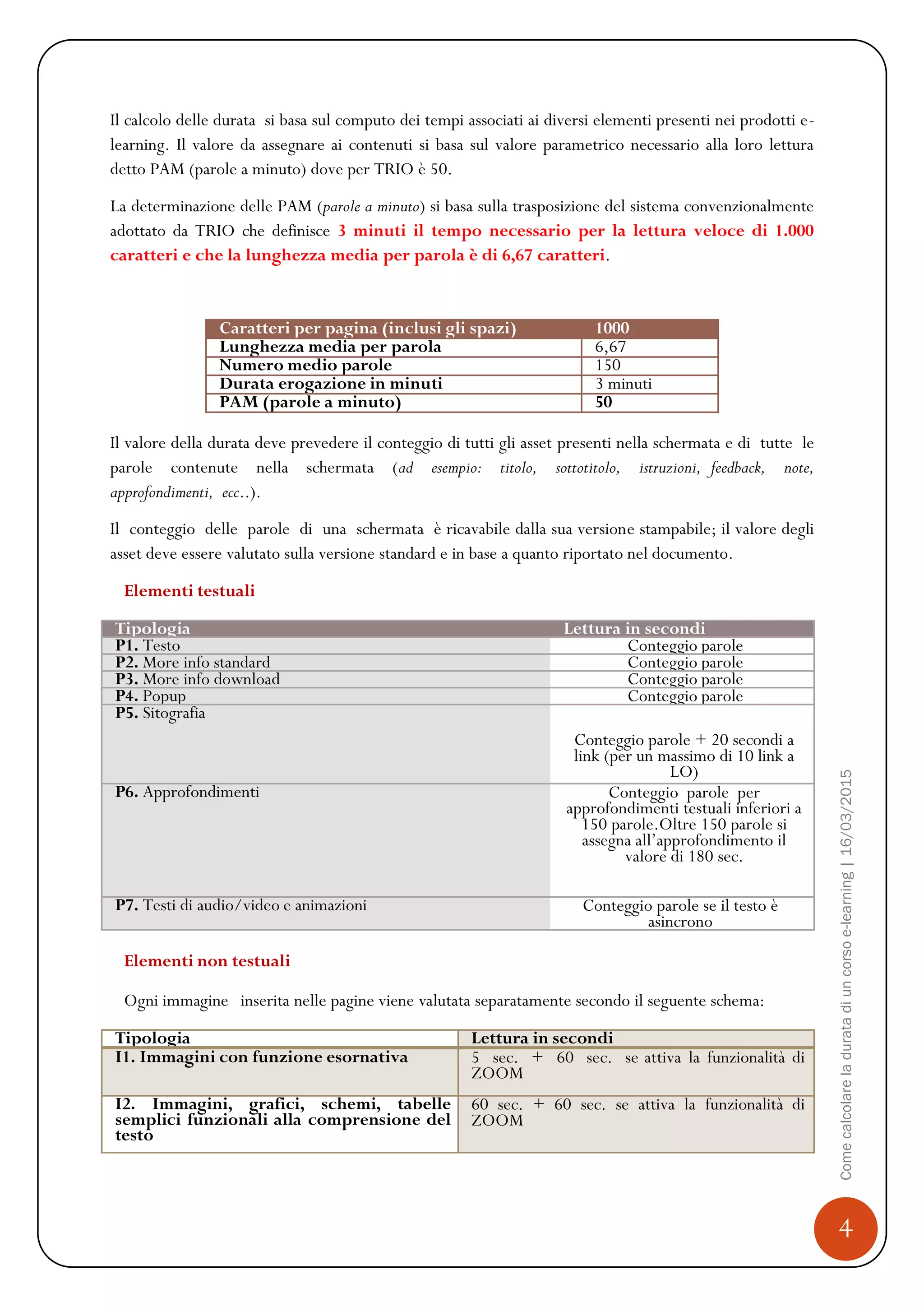 Come calcolare la durata di un corso elearning | PDF