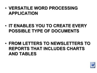 comed2 MS WORD TOPICS 2007.ppt