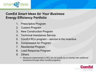 ComEd Retro-Commissioning Program | PDF
