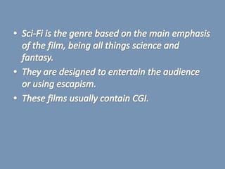 Sci-Fi Film Genre Research | PPTX