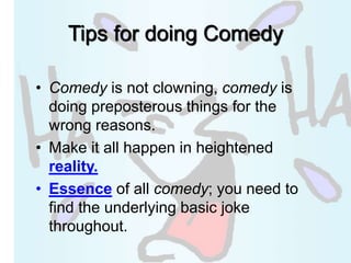 History, Types and Definition of Comedy | PPT