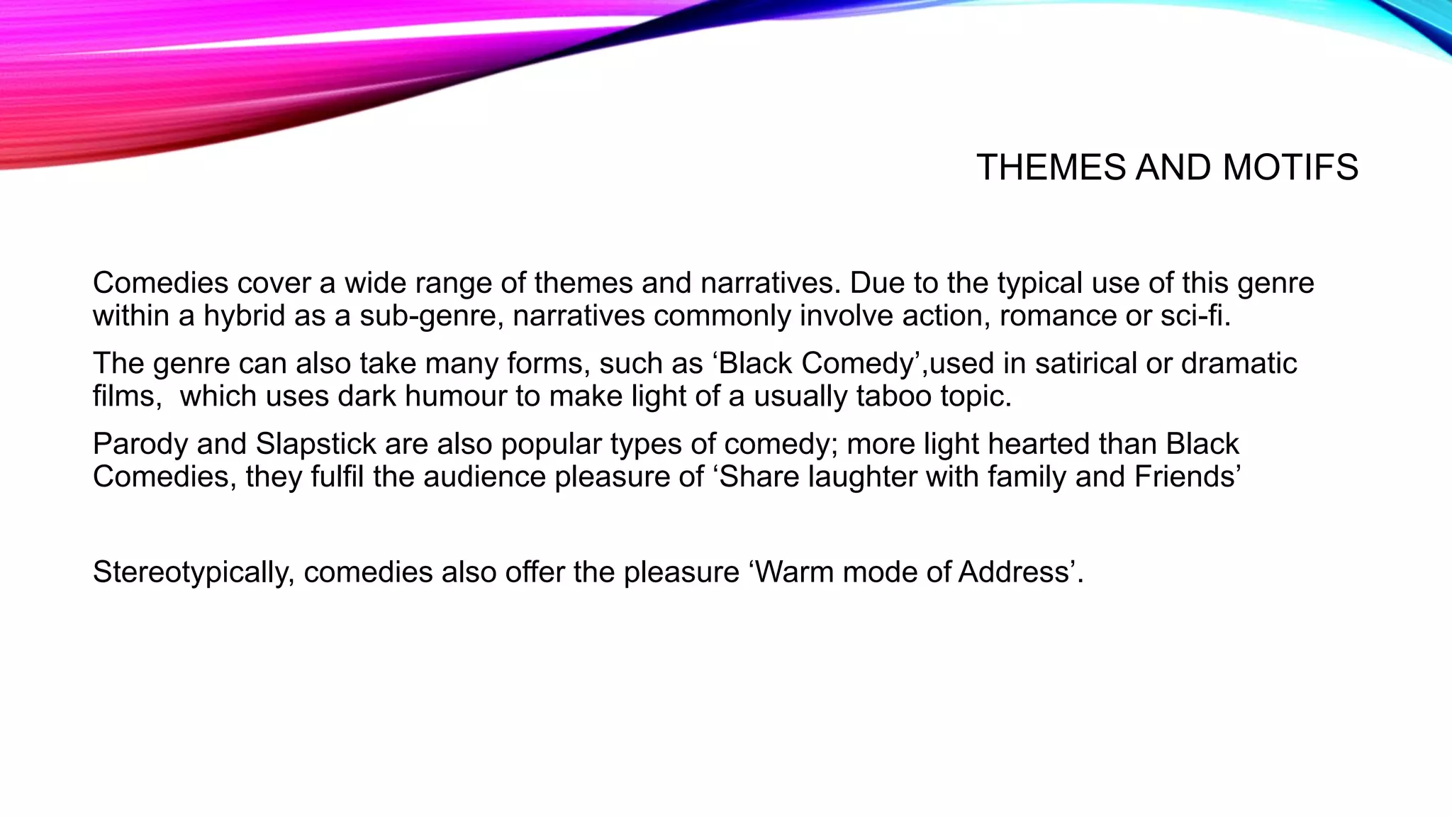 Codes and Conventions of Comedy | PPTX