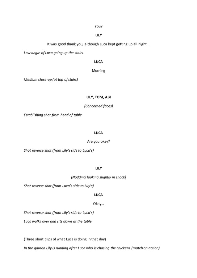 Comedy horror script | DOCX