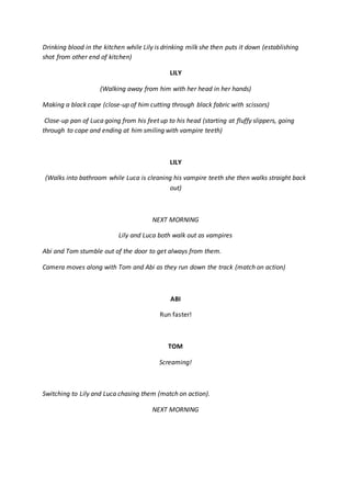 Comedy horror script | DOCX