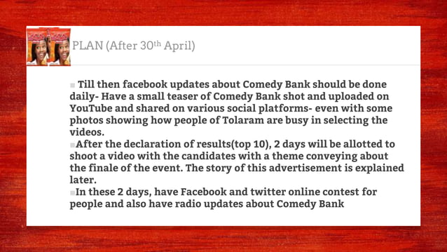 Comedy bank presentation | PPT