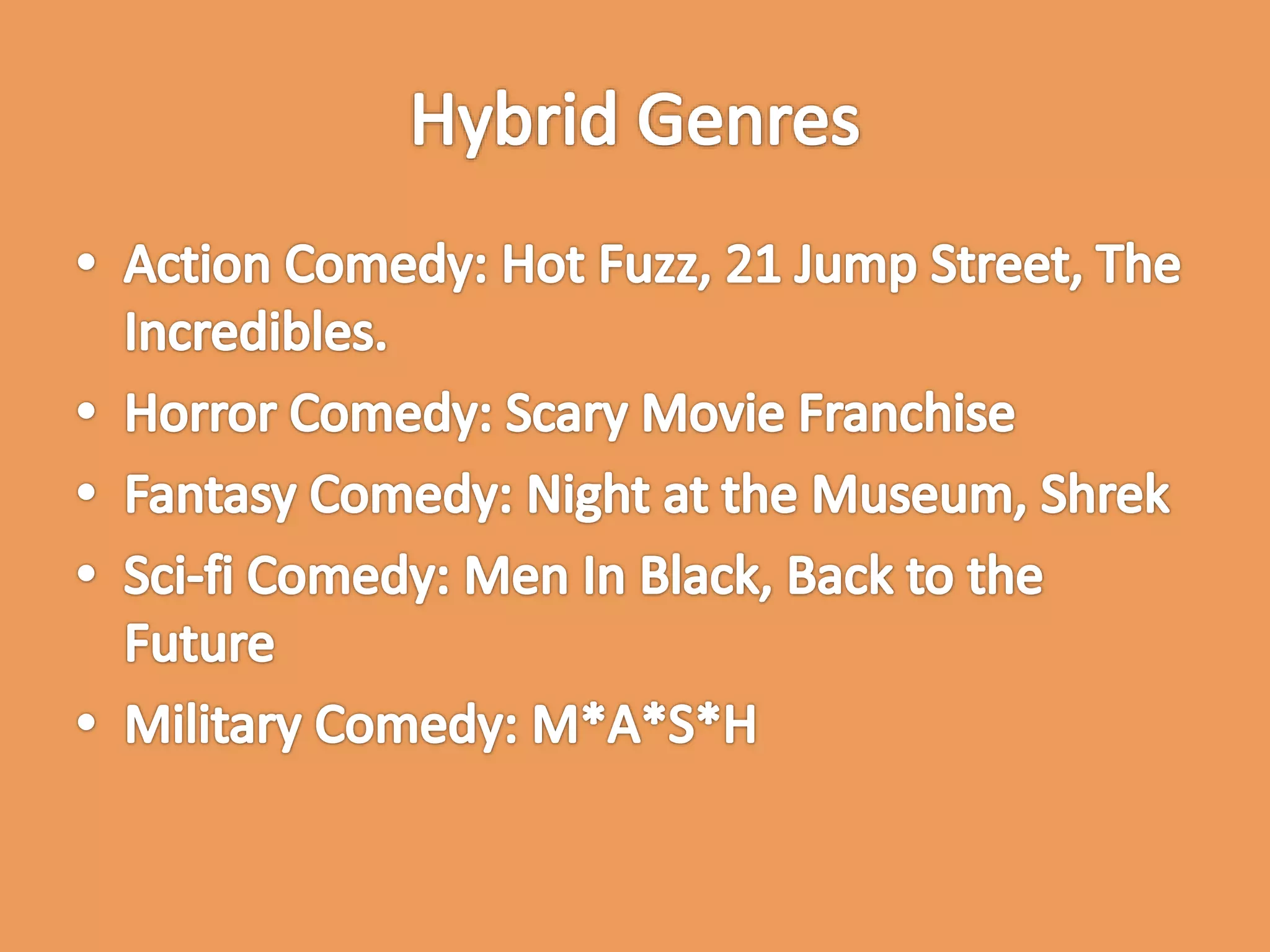 Comedy Genre Research | PPTX