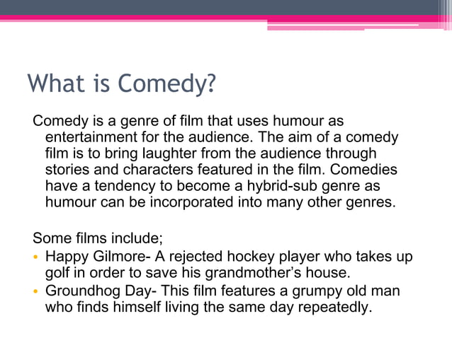 Comedy genre | PPT