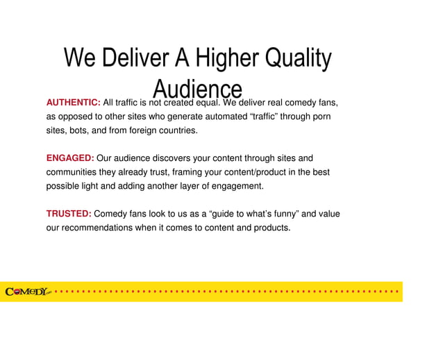 Comedy Presentation 2010 | PDF