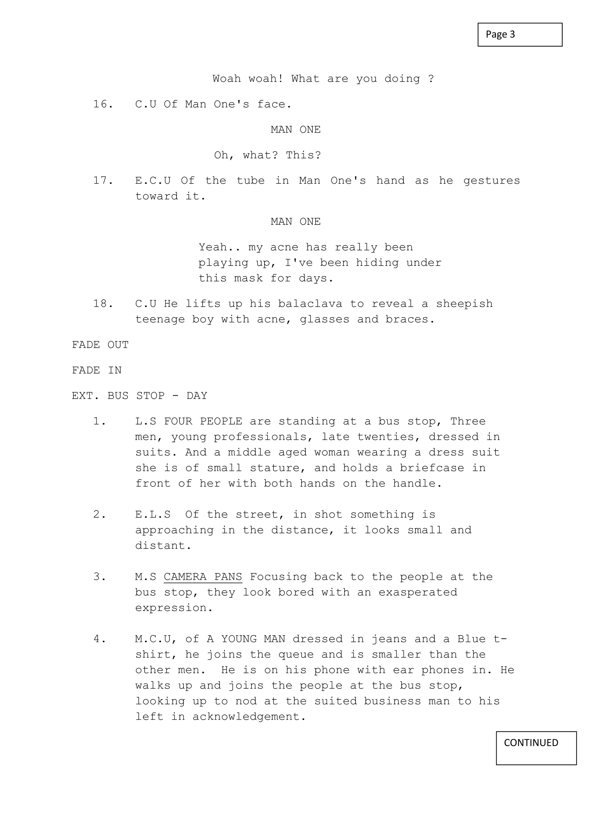 Comedy sketches sscript2 | DOCX
