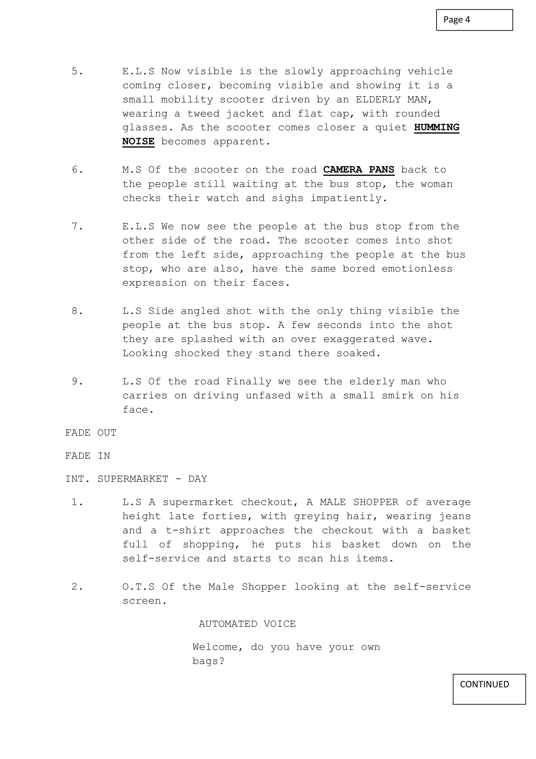 Comedy sketches sscript2 | DOCX