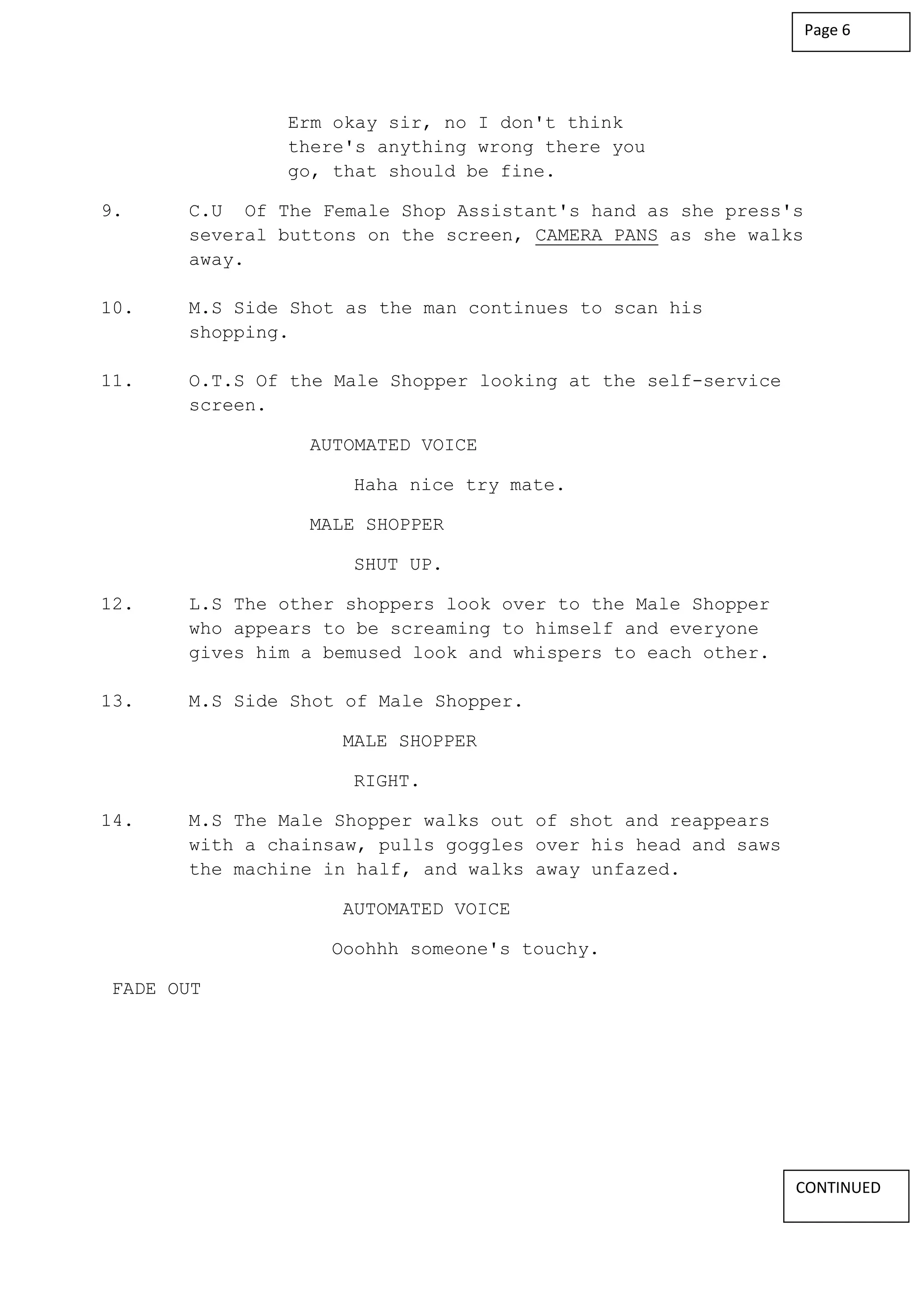 Comedy sketches sscript2 | PDF