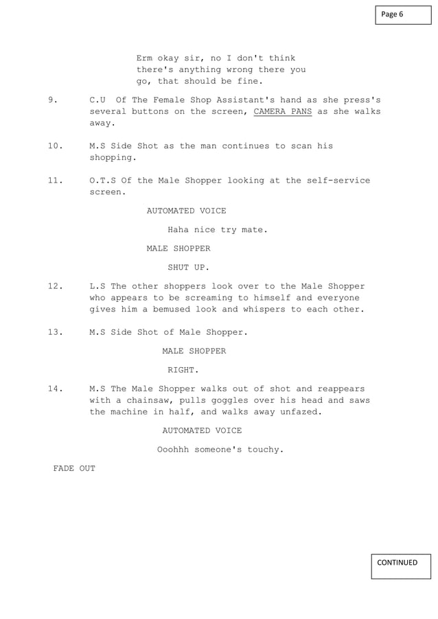 Comedy sketches sscript2 | PDF