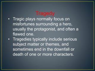 Comedy tragedy ppt | PPTX