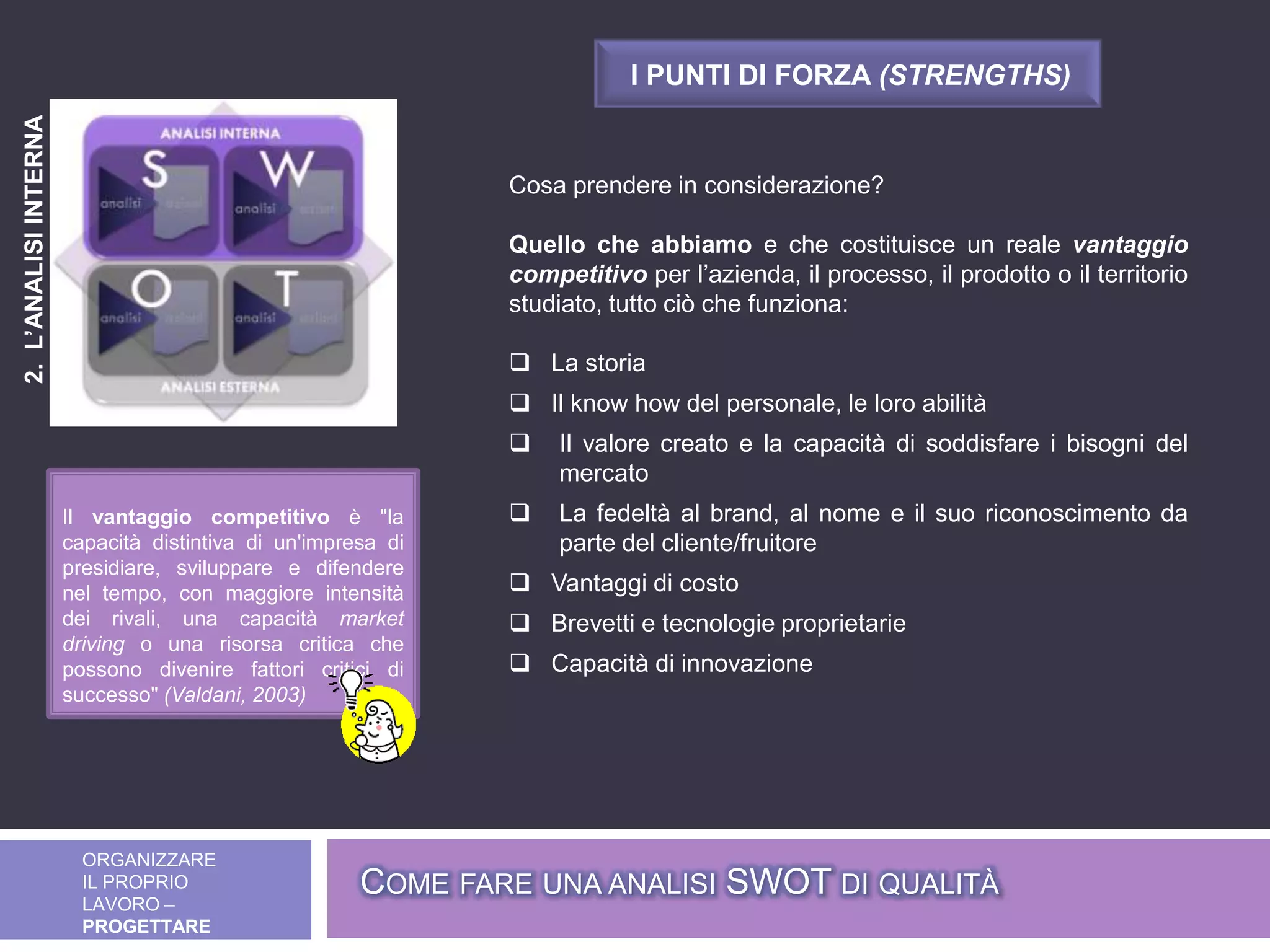 Come fare un'analisi swot di qualità | PPTX