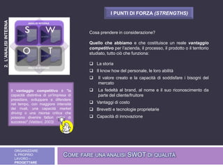 Come fare un'analisi swot di qualità | PPTX