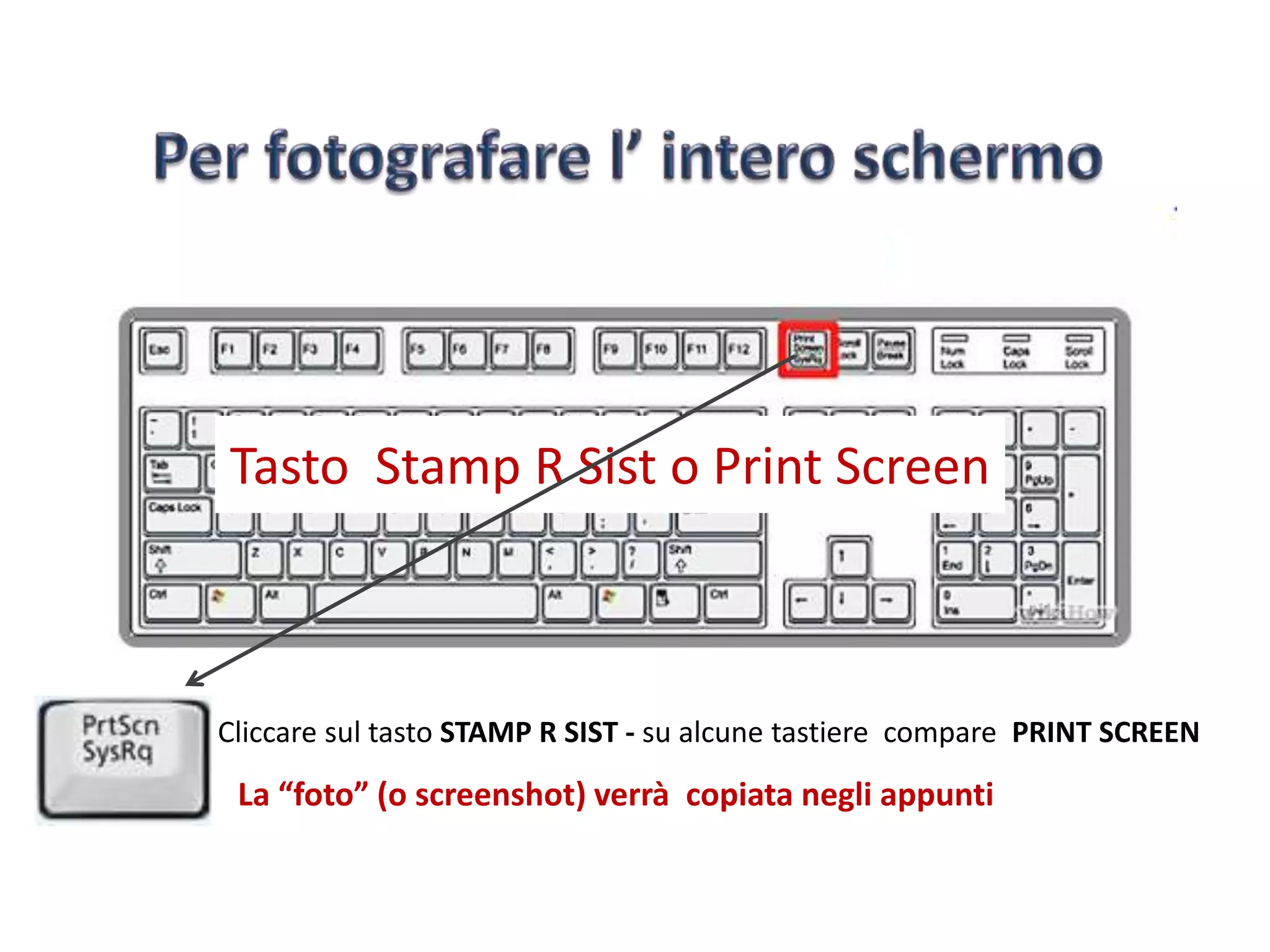 Come fare uno screenshot | PPTX