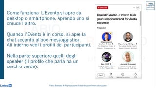 Come funziona un Evento audio su LinkedIn | PPT