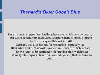 Via microwaves: Isolation of Thenard’s Blue | PPT