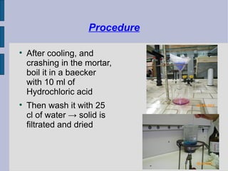 Via microwaves: Isolation of Thenard’s Blue | PPT