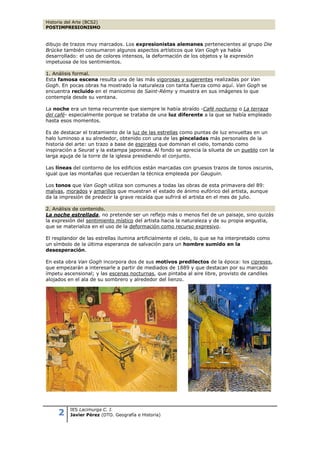 Noche estrellada (VICENT VAN GOGH) | PDF