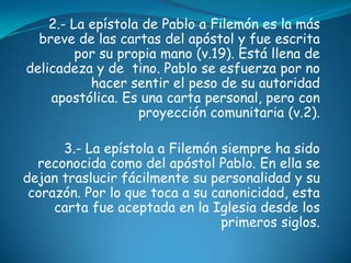 Comentario a filemón | PPTX
