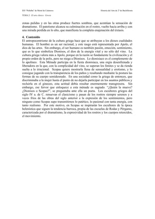 Comentario de la ménade de scopas | DOC