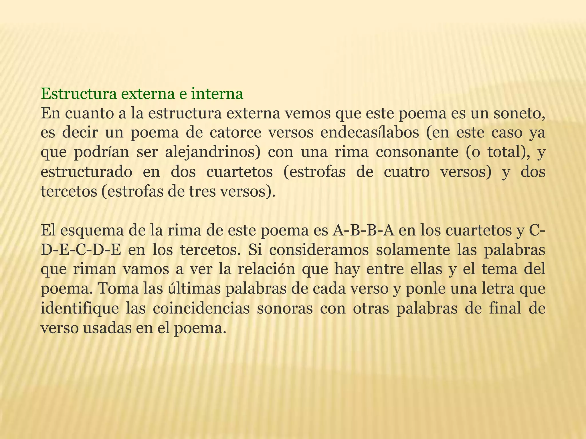 Comentario del soneto xxiii y | PPT