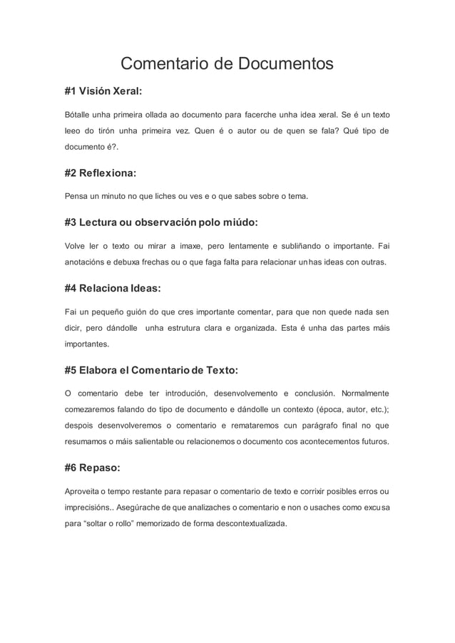 Comentario de texto | DOCX