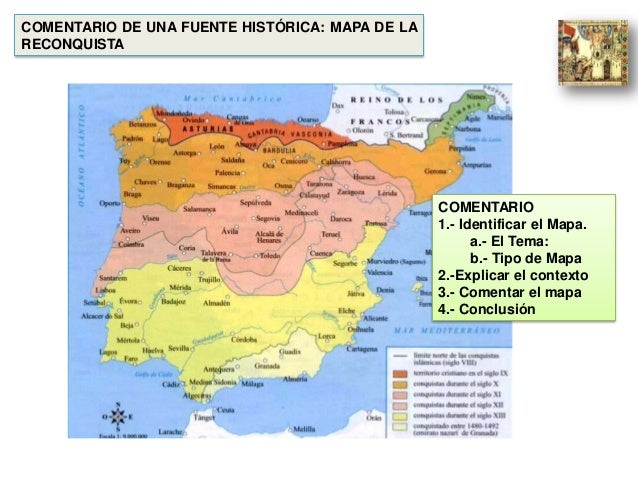 Comentario fuente histórica mapa de la reconquista