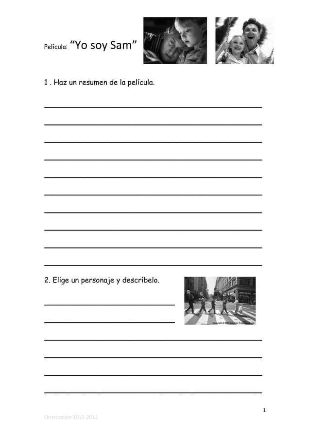 Comentario - Película "Yo soy Sam" | PDF