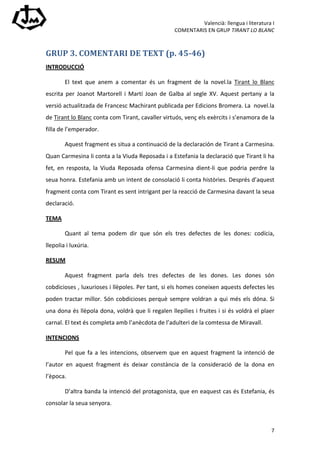 Comentaris en grup 1r a | PDF