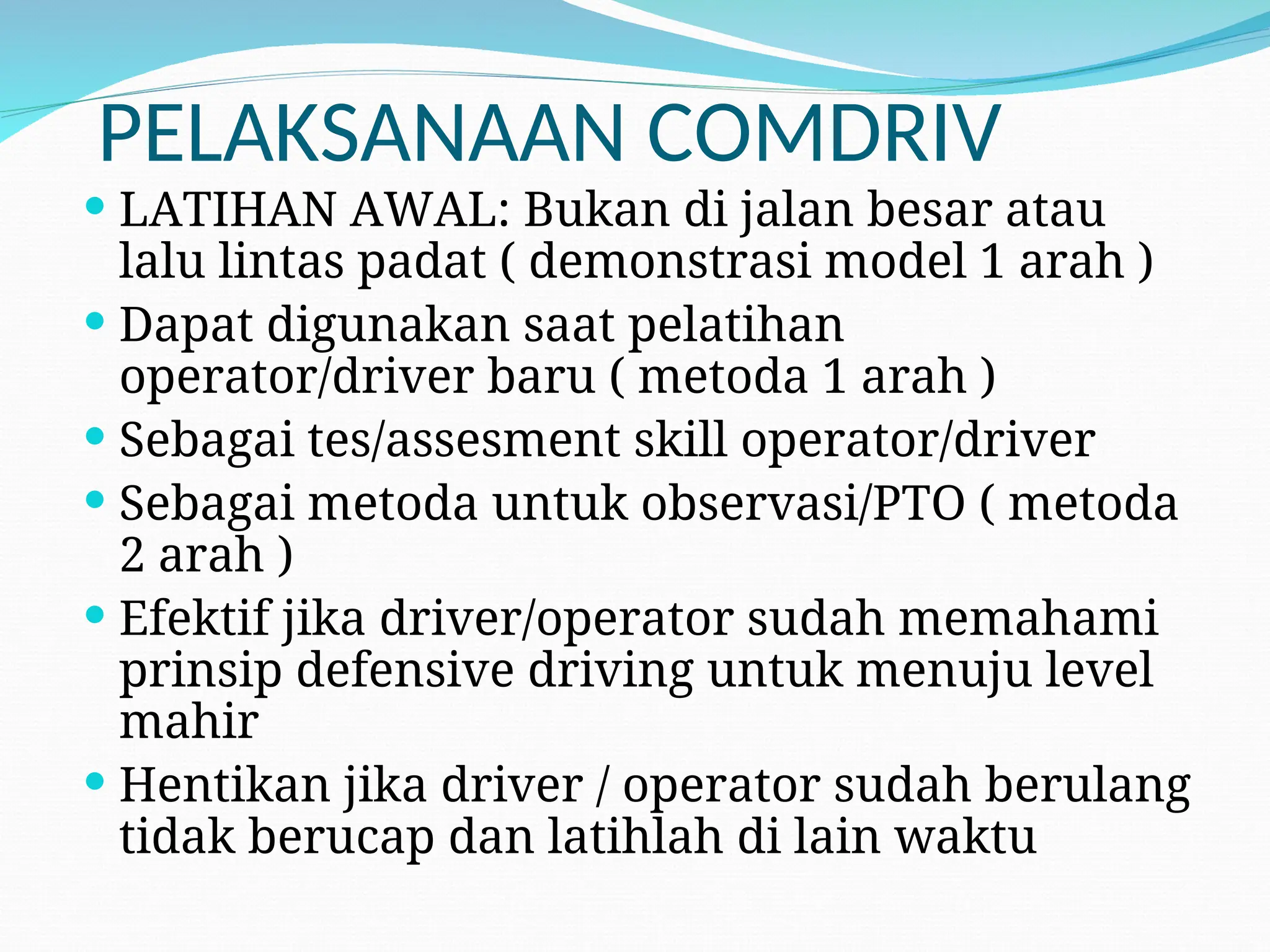 Driving light vehicle comentary for safety rules | PPT