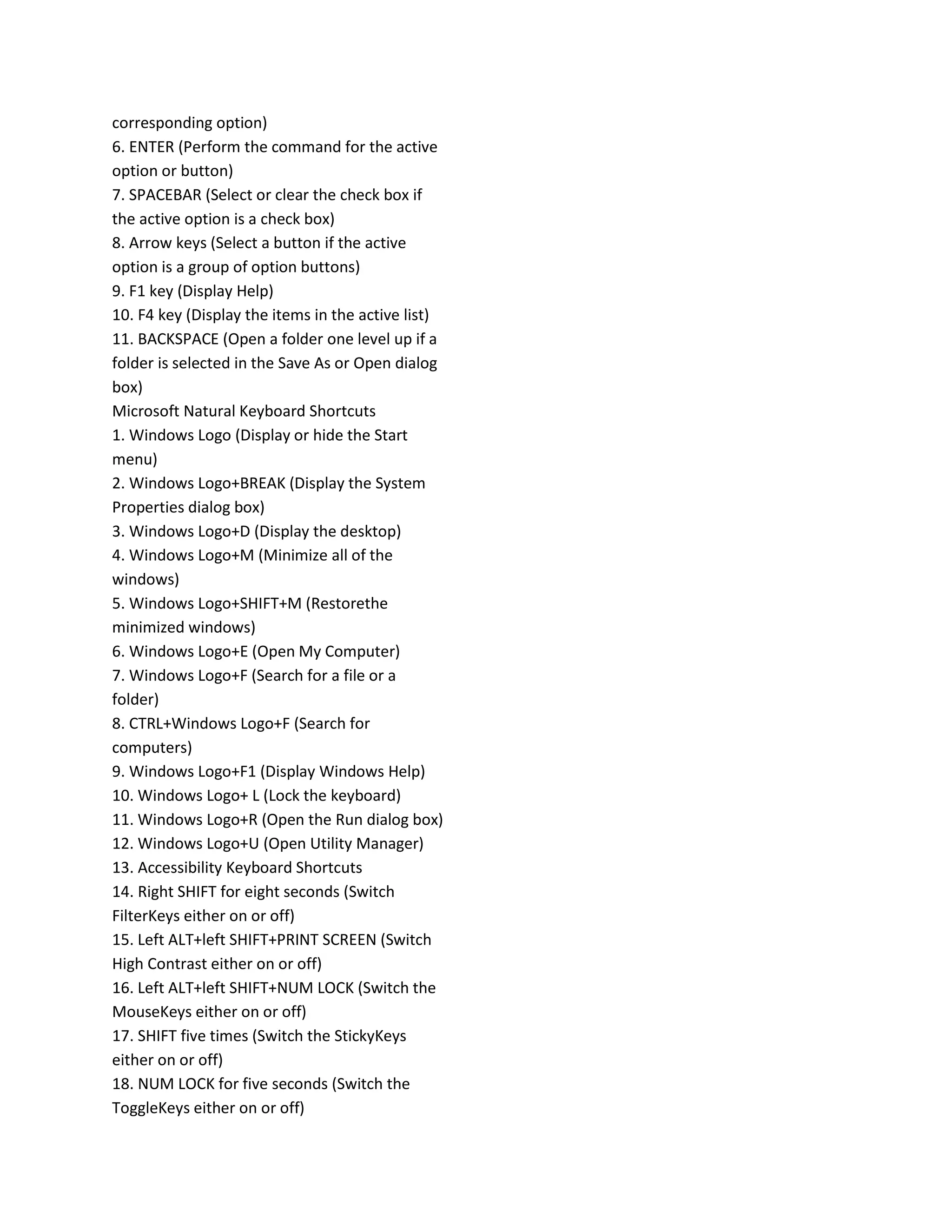 Comenzi tastatura | PDF