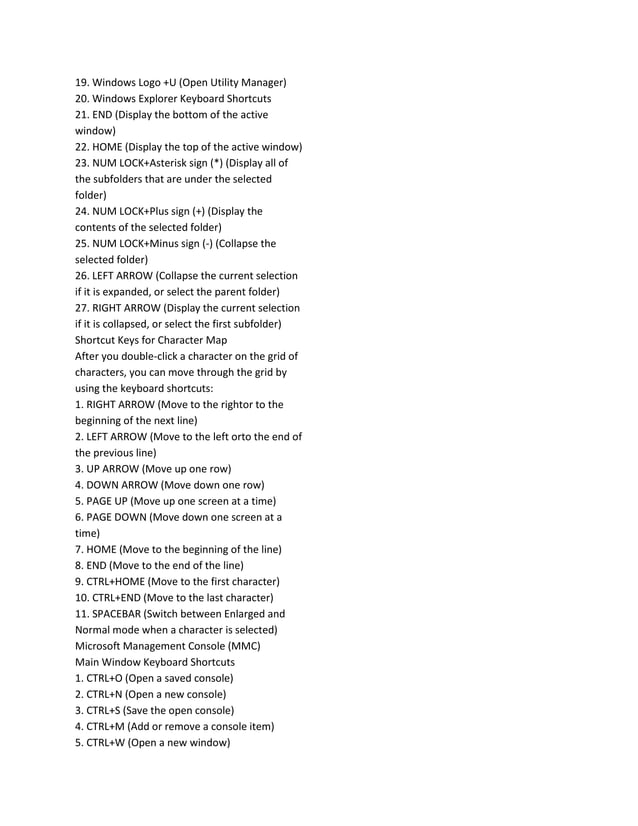 Comenzi tastatura | PDF