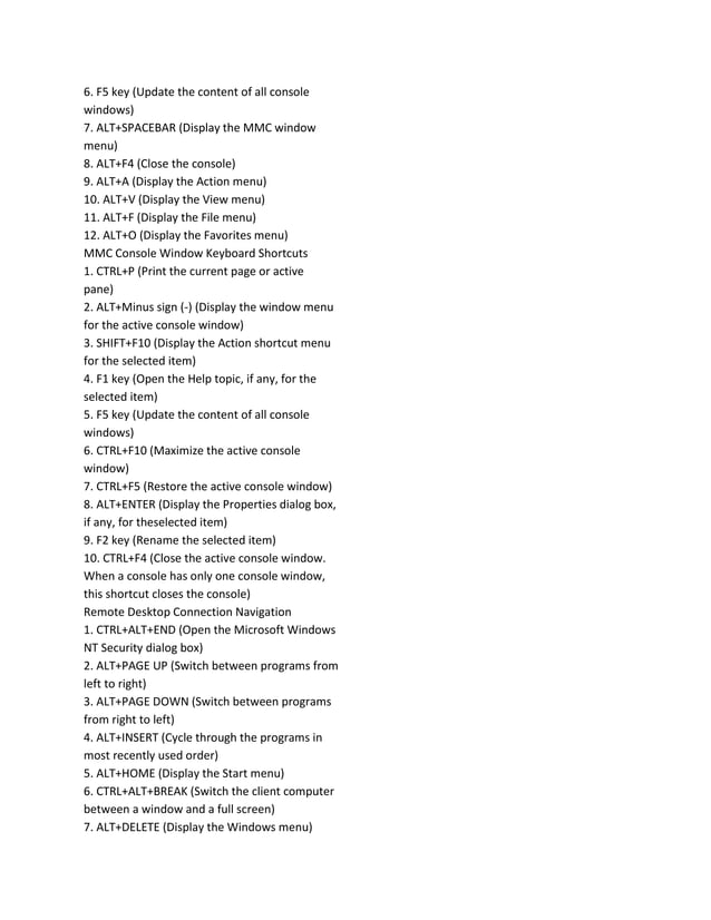 Comenzi tastatura | PDF