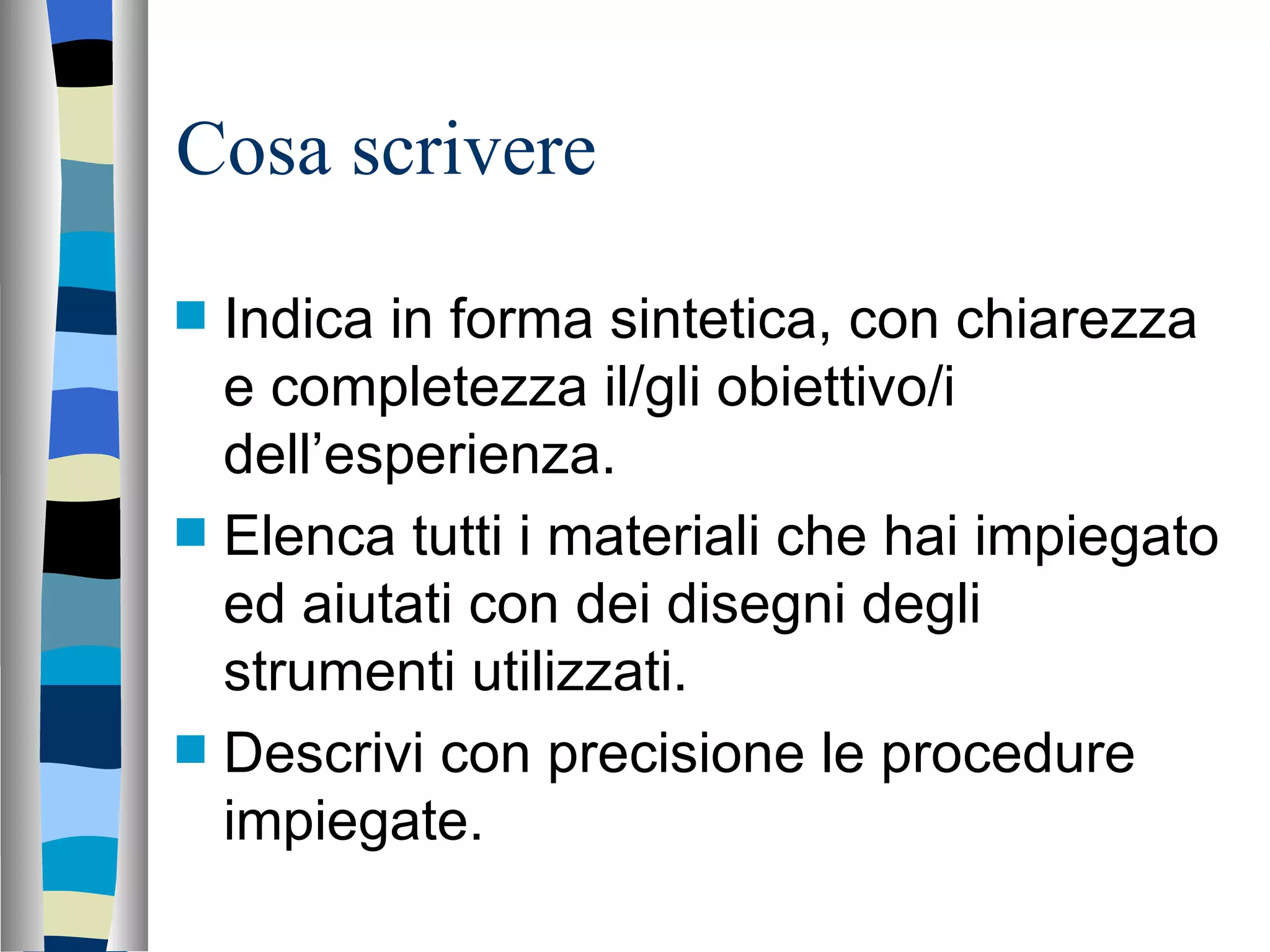 Come preparare una relazione | PPT