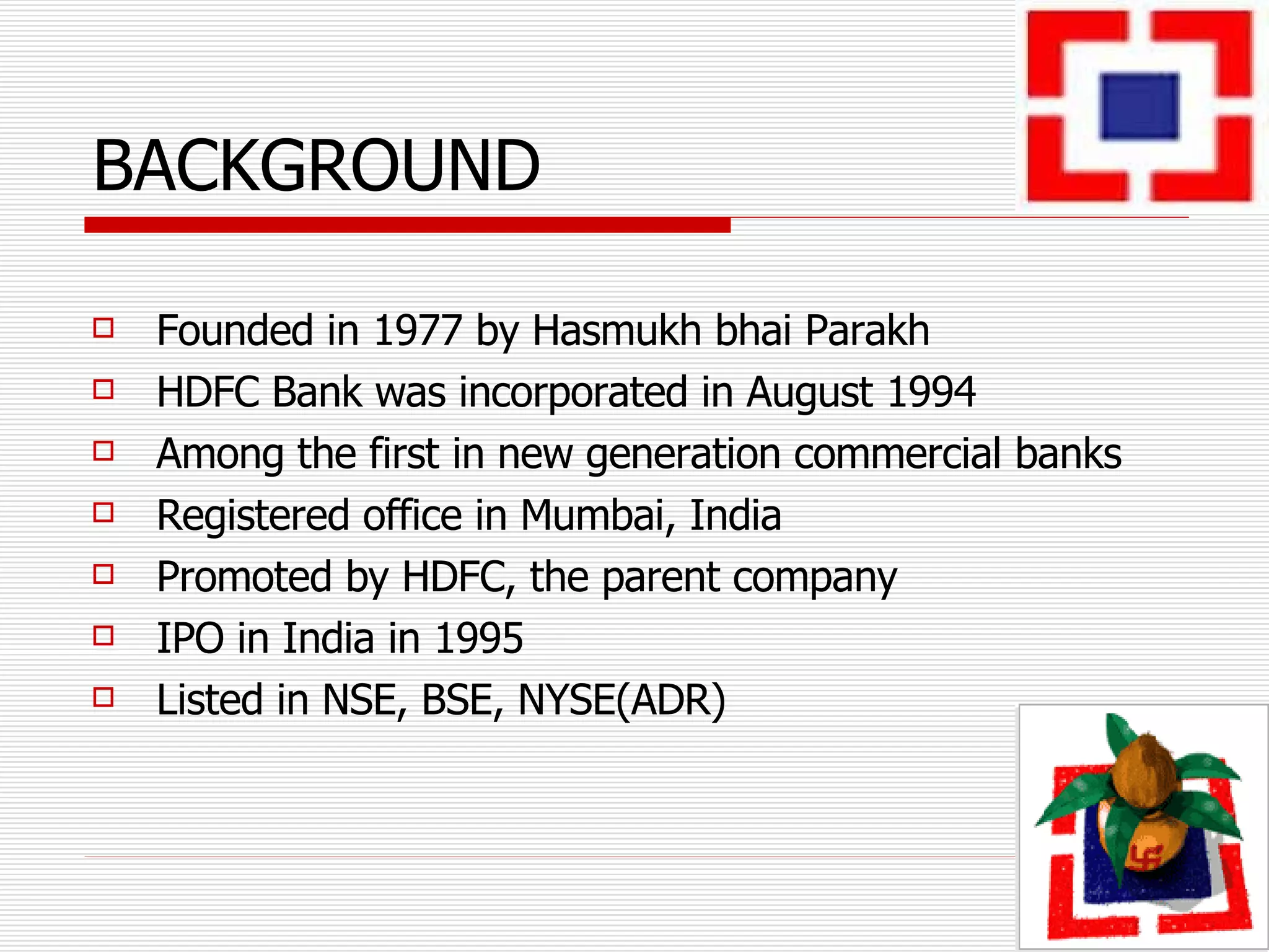 Comercial Banking Hdfc Bank | PPT