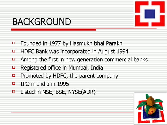 Comercial Banking Hdfc Bank | PPT