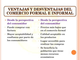 Comercio formal e informal | PPT