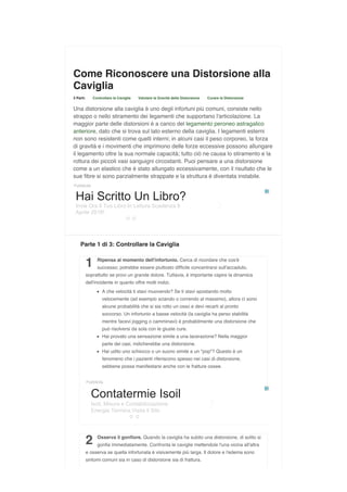 Come riconoscere una distorsione alla caviglia | PDF