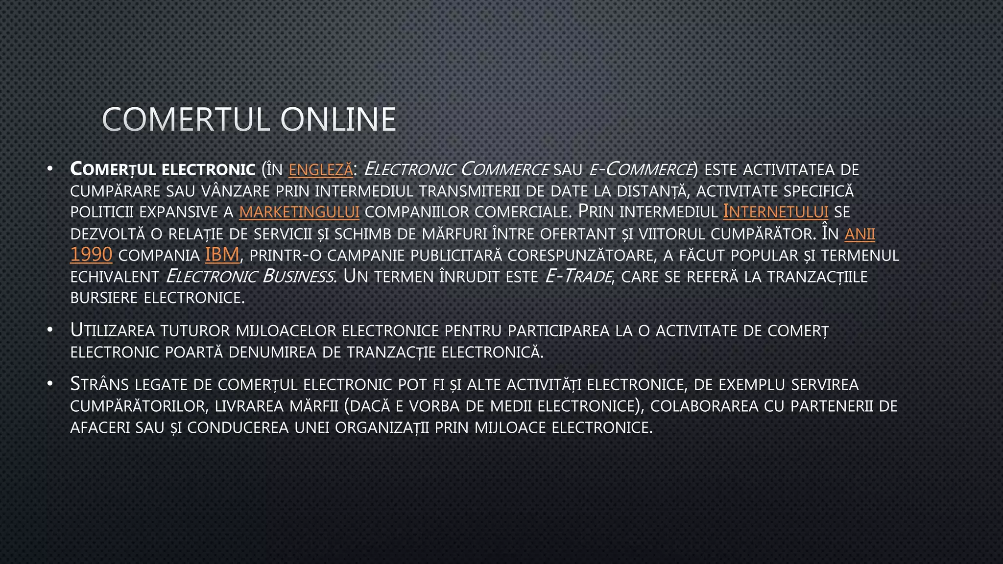 Comertul online | PPT