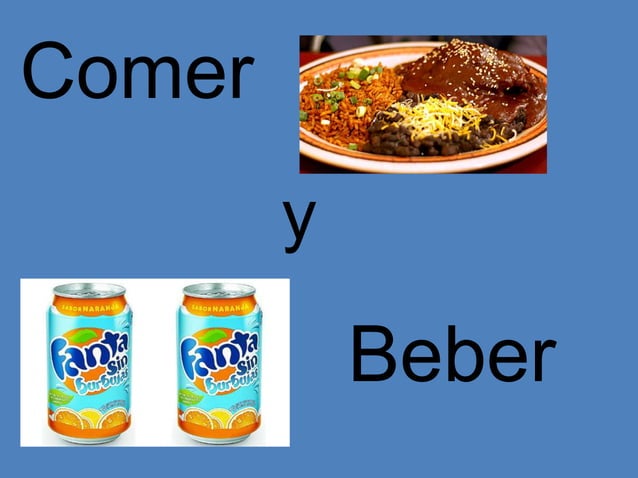 -er verbs: Comer y Beber | PPTX | Food & Drink