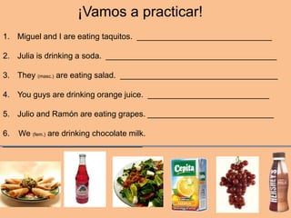 -er verbs: Comer y Beber | PPTX