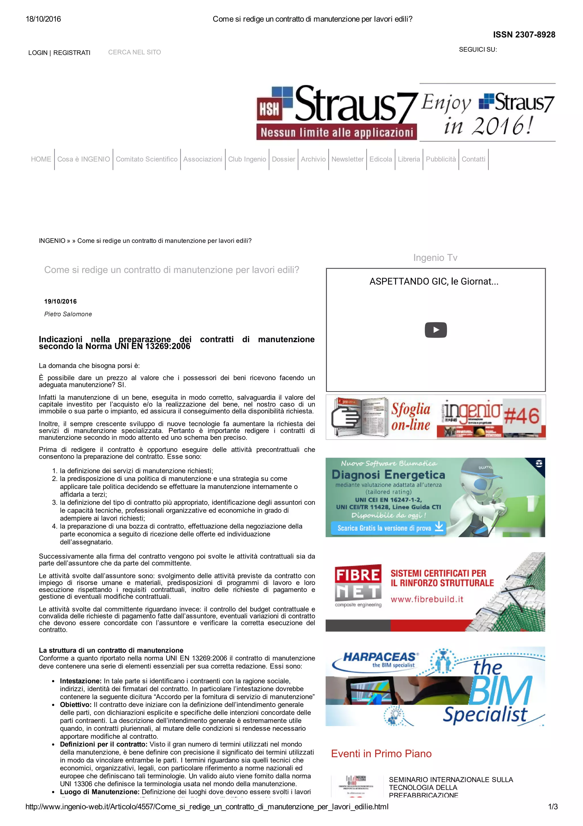 Come si redige un contratto di manutenzione per lavori edili | PDF