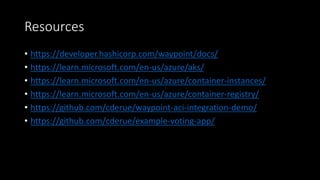 Building and deploying microservices to Azure with GitHub and Waypoint ...