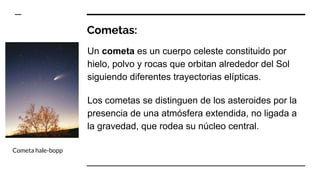 Cometas sistema solar | PDF