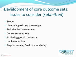Core Outcome Measures in Effectiveness Trials | PPT | Search | Internet