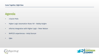 Supporting Community Goals Using the Higher Logic Integration | PDF